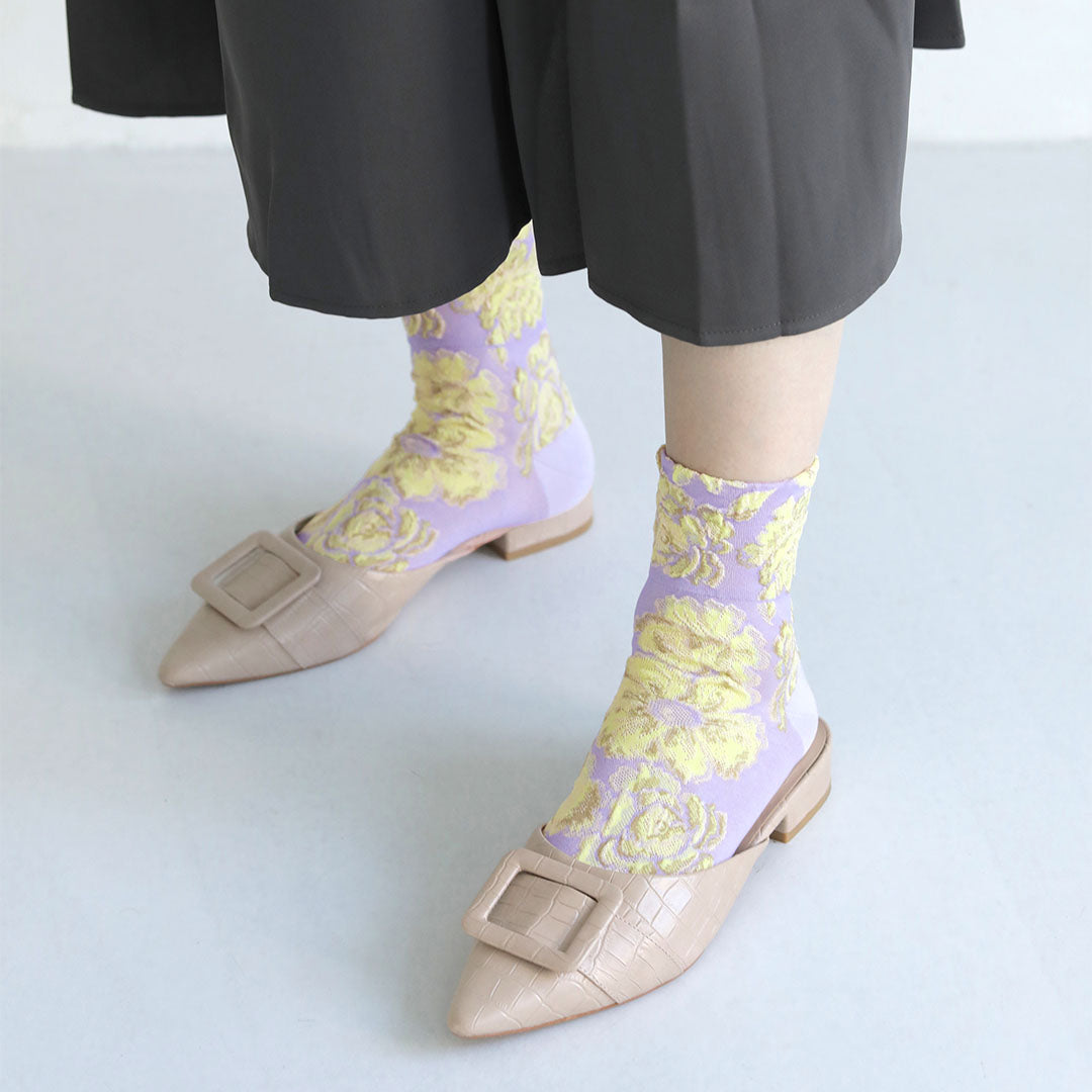 Flower Print Frilly Socks – Tabio UK